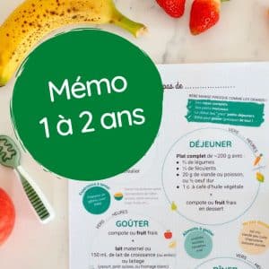 Repas type bébé (9 à 12 mois) - Cuisinez pour bébé
