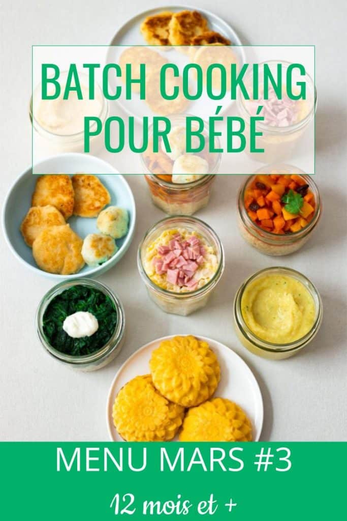 Menus hebdomadaires pour bébé (dès 12 mois) - Cuisinez pour bébé